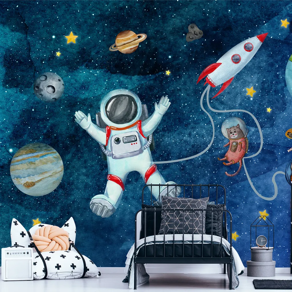 Kids Space Wallpaper | Space Themed Wallpaper Mural